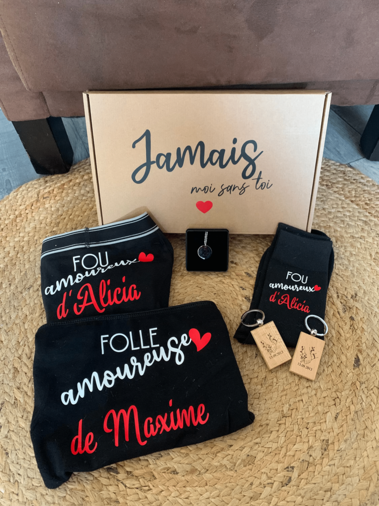 Box Intime couple personnalisée - Bébé Panda